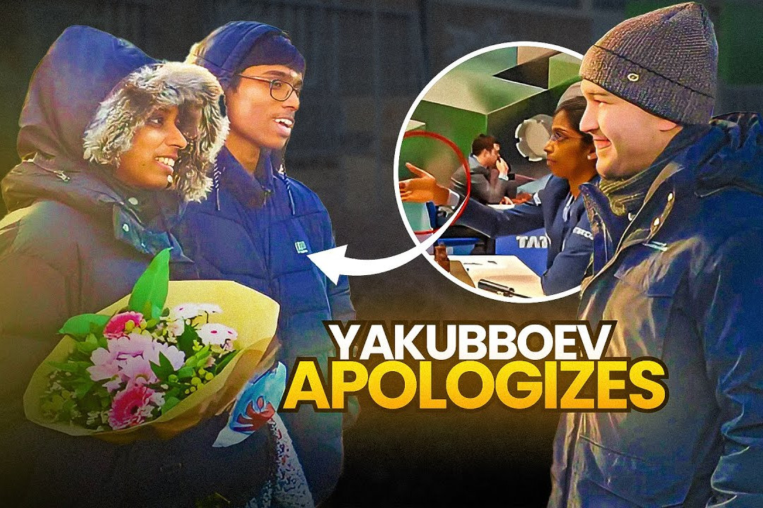 Yakubboev se disculpa con Vaishali y Divya tras no darles la mano en ...